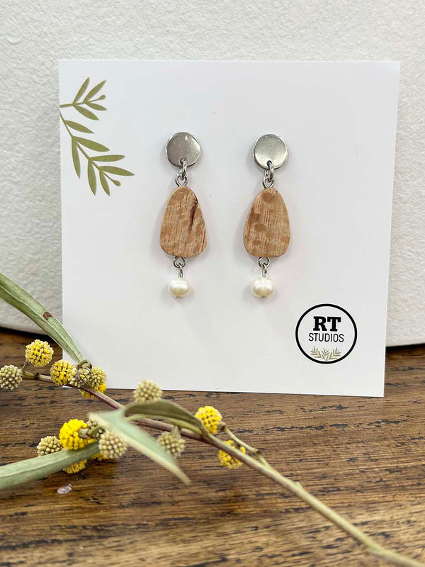 Earrings wood - handmade gift for that someone special - RT Studios